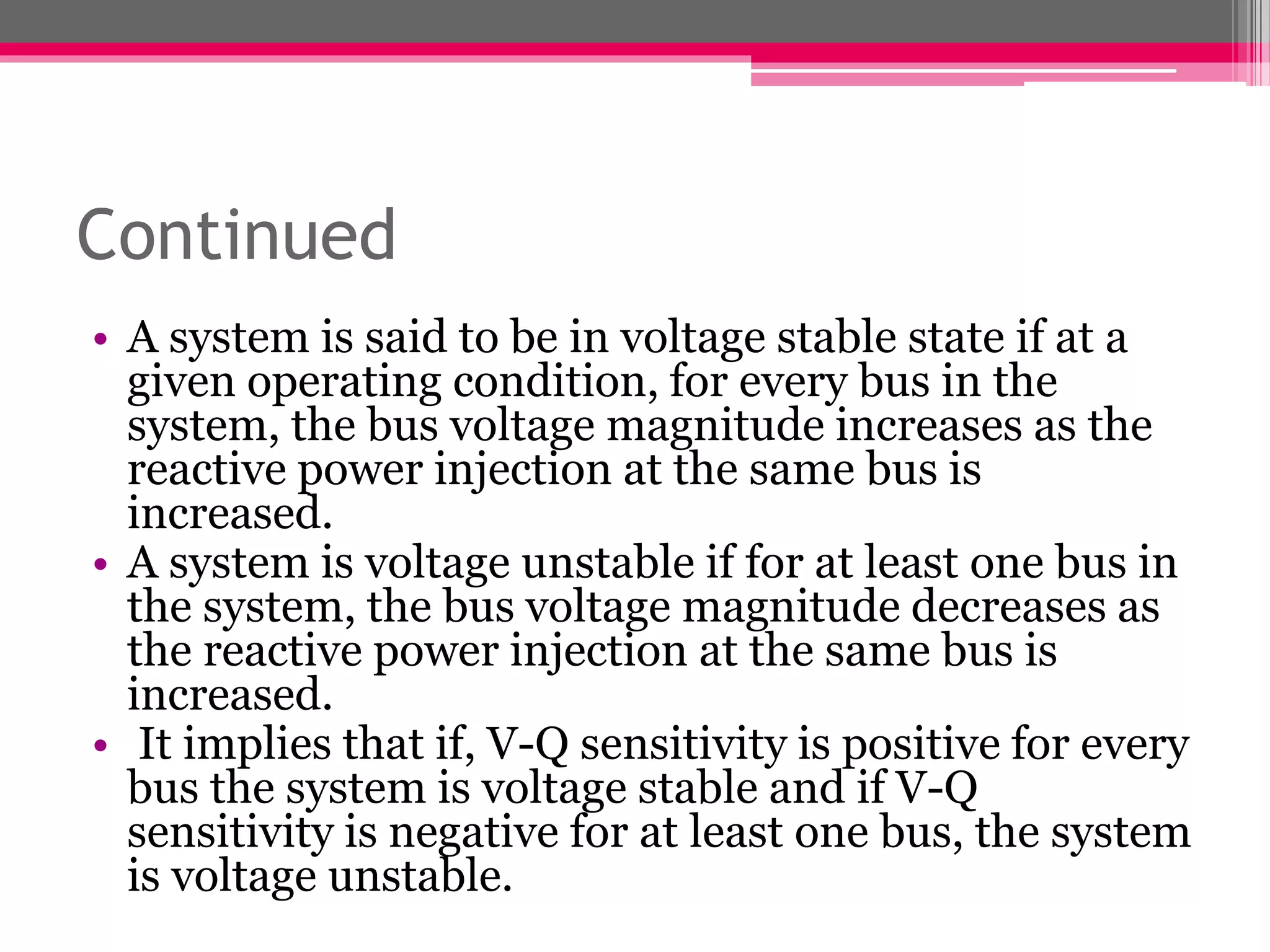 Power system voltage stability | PPT