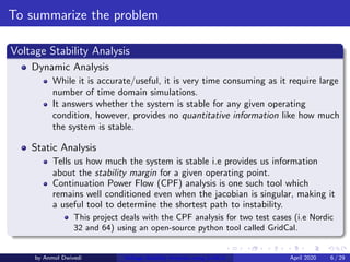 Voltage stability Analysis using GridCal | PDF