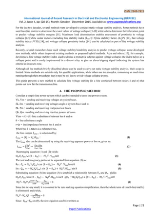 Voltage Stability Calculations in Power Transmission Lines: Indications and Allocations (IEEE 30 ...