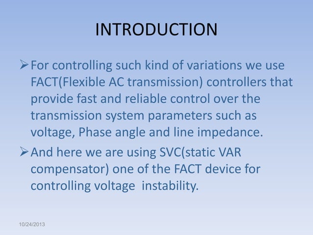 Voltage stability enhancement of a Transmission Line | PPT | Physics ...