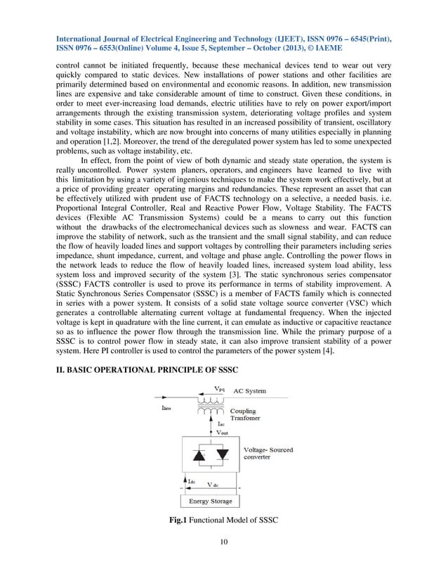 Voltage stability improvement using static synchronous series compensator sss | PDF | Power and ...