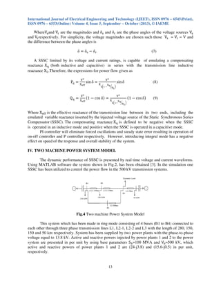 Voltage stability improvement using static synchronous series compensator sss | PDF