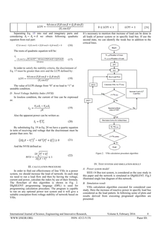 Voltage Stability Indices: Taxonomy, Formulation and Calculation algorithm | PDF