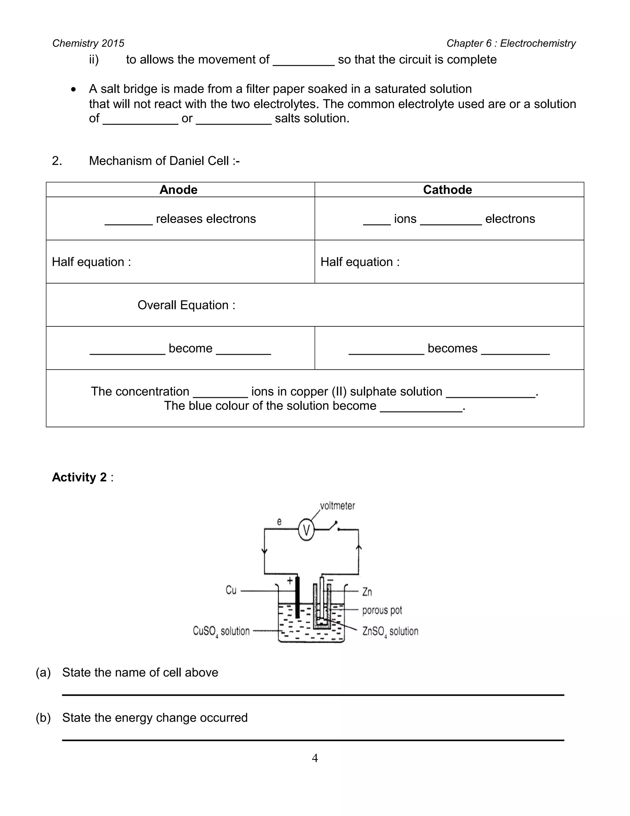 Voltaic cell | PDF