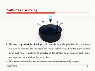 Voltaic Cell Basic Construction and Working of Voltaic Cell | PDF