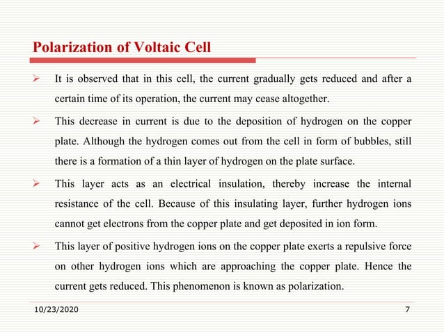 Voltaic Cell Basic Construction and Working of Voltaic Cell | PPT