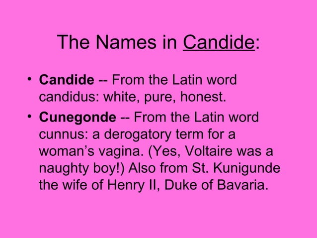 Candide Background Info | PPT