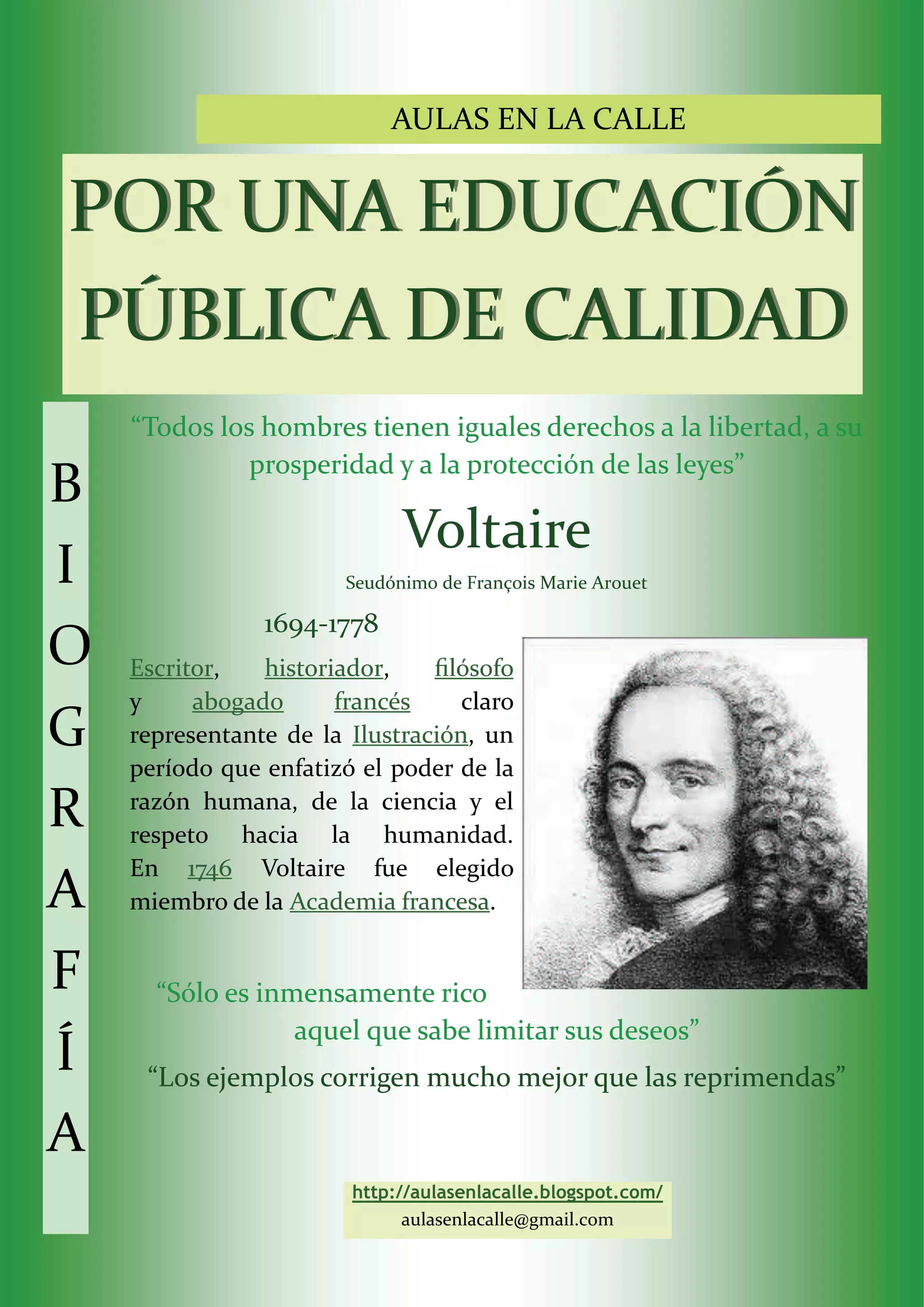 Voltaire cartel biografía | PDF