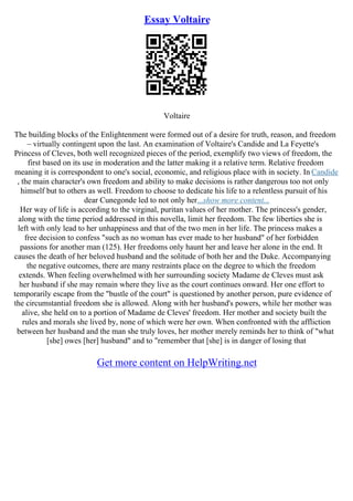 Voltaire Essays | PDF