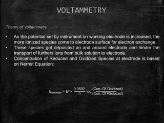 Voltametry pharmaceutical Chemistry | PPTX