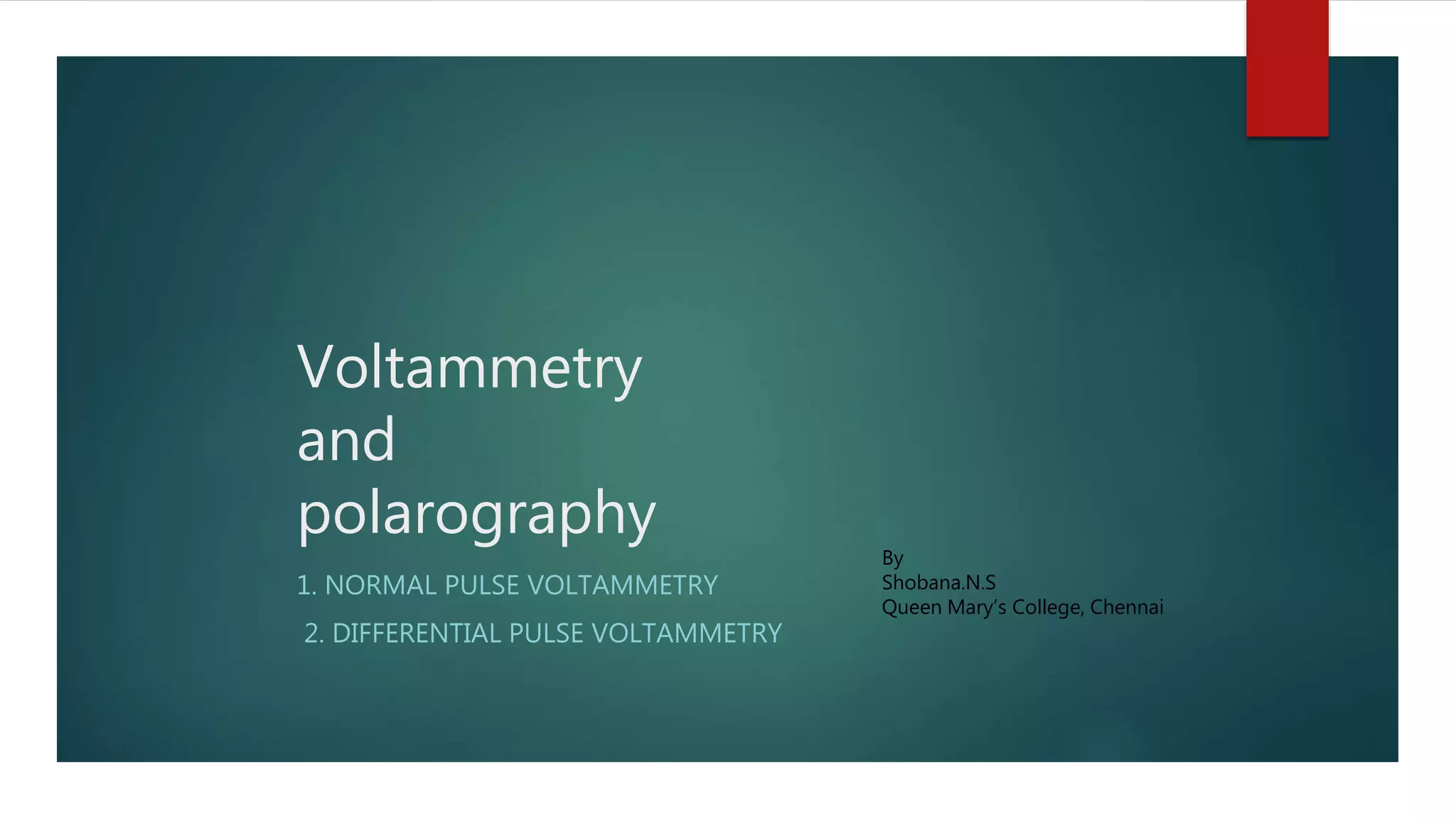 Voltammetry | PPTX