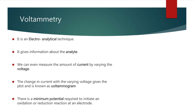 Voltammetry | PPTX
