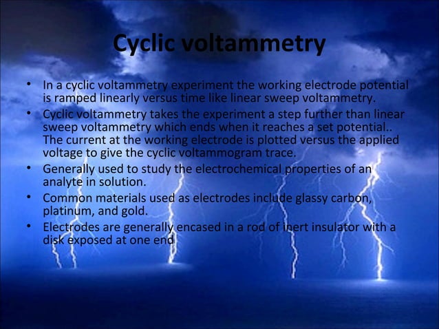 Basics of Voltammetry and Potentiometry | PPT | Chemistry | Science