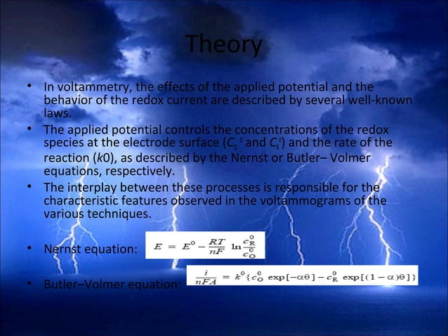 Basics of Voltammetry and Potentiometry | PPT | Chemistry | Science
