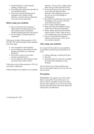 Voltarol emulgel | PDF