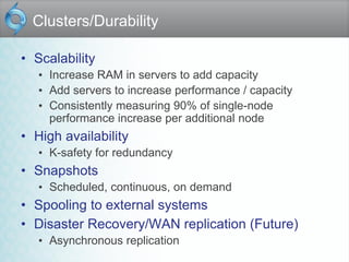 VoltDB : A Technical Overview | PDF