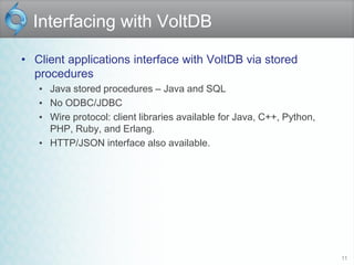 VoltDB : A Technical Overview | PDF
