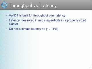 VoltDB : A Technical Overview | PDF