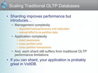 VoltDB : A Technical Overview | PDF