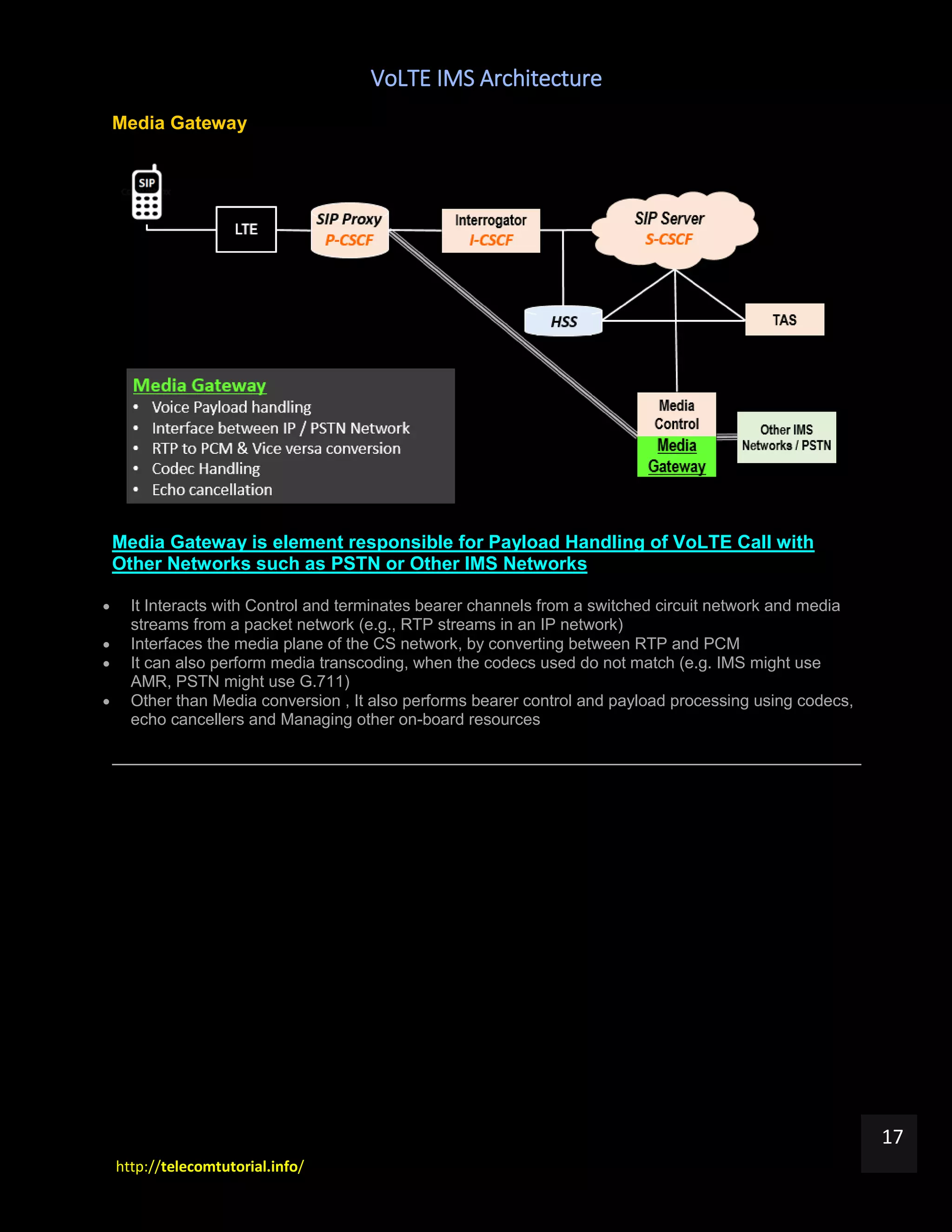 volte ims network architecture tutorial - Explained | PDF