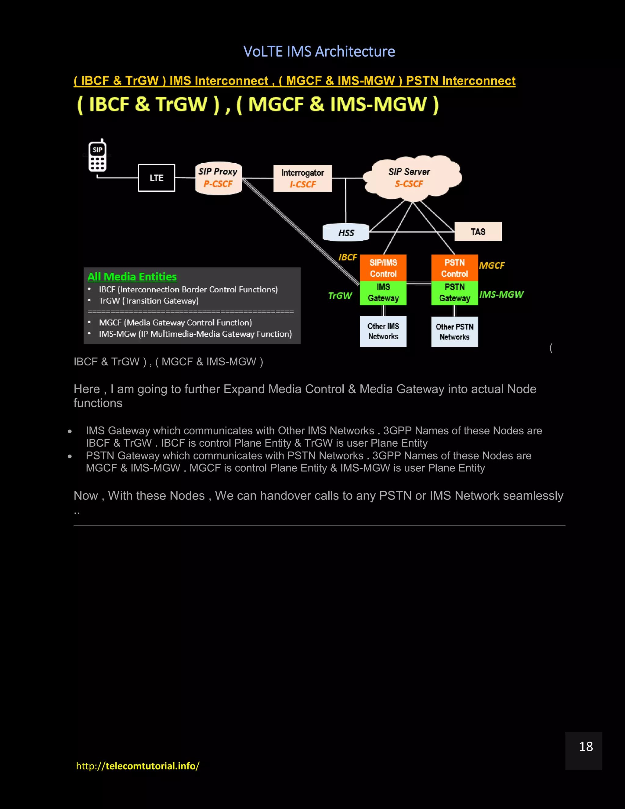volte ims network architecture tutorial - Explained | PDF