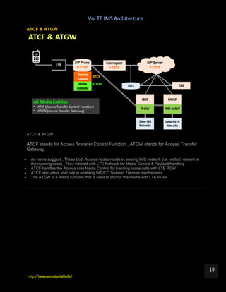 volte ims network architecture tutorial - Explained | PDF