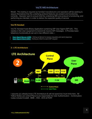 volte ims network architecture tutorial - Explained | PDF