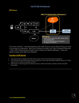 volte ims network architecture tutorial - Explained | PDF