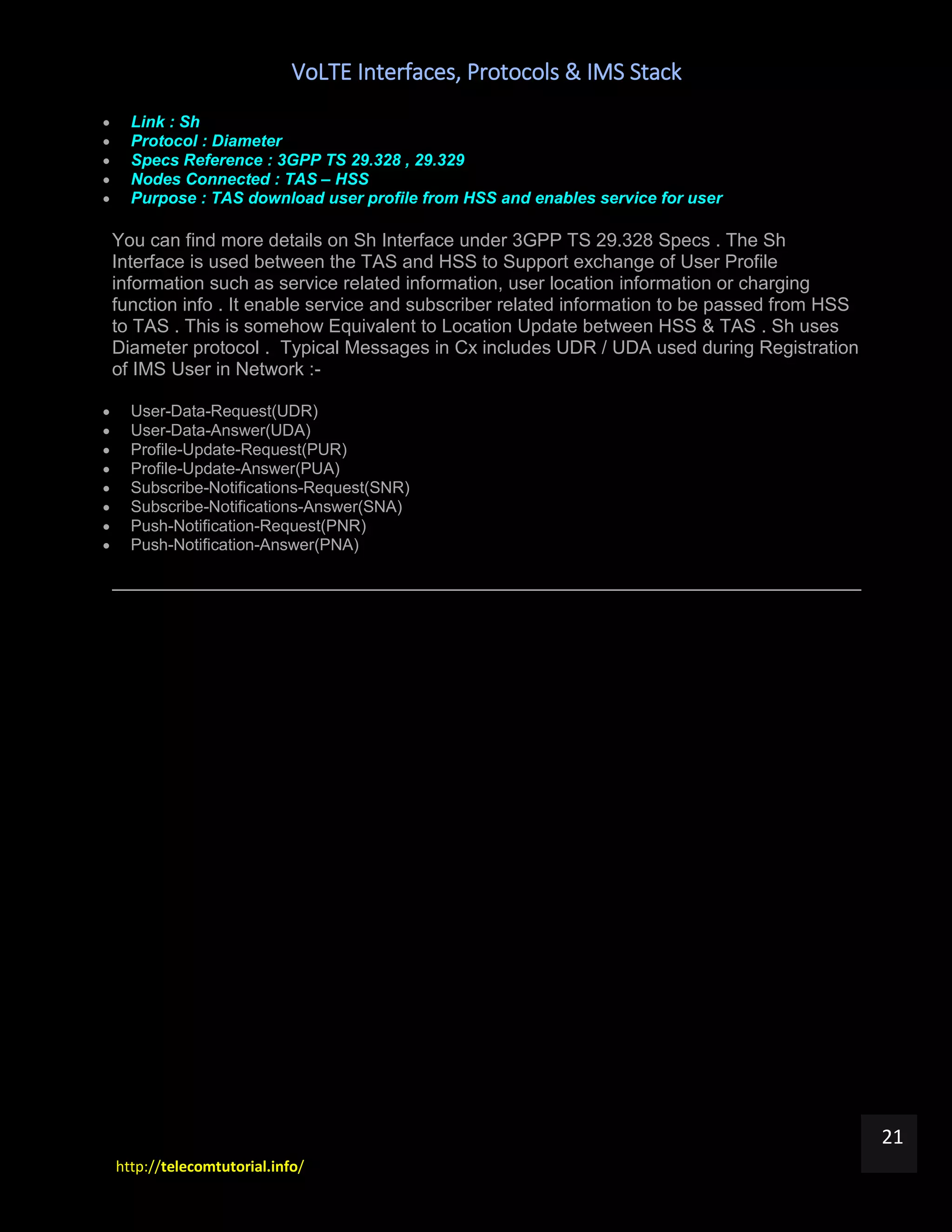 VoLTE Interfaces , Protocols & IMS Stack Explained | PDF