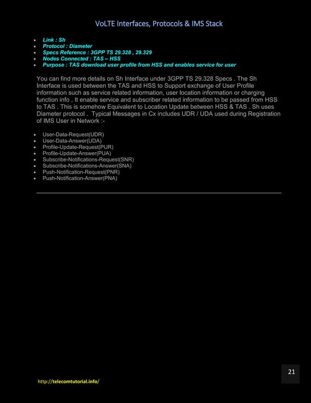 VoLTE Interfaces , Protocols & IMS Stack Explained | PDF
