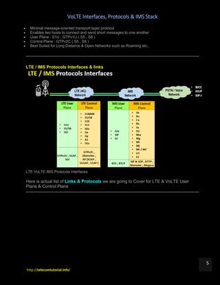 VoLTE Interfaces , Protocols & IMS Stack Explained | PDF