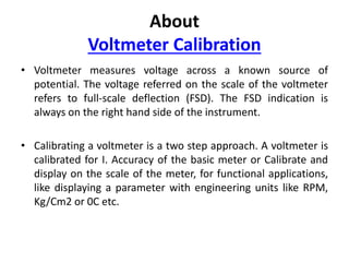 Voltmeter Calibration | PPTX