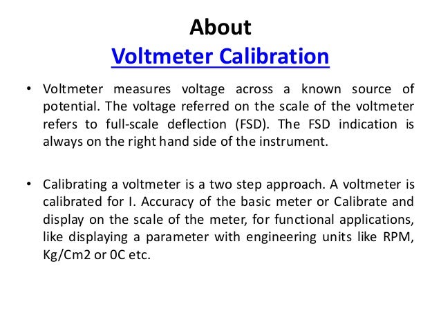 Voltmeter Calibration
