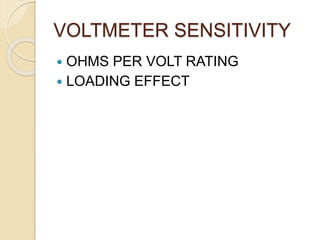 Voltmeter sensitivity | PPT