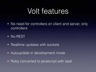 Volt ruby framework | PDF