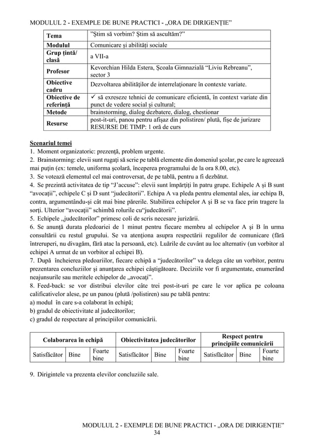 exercitii de dirigentie | PDF