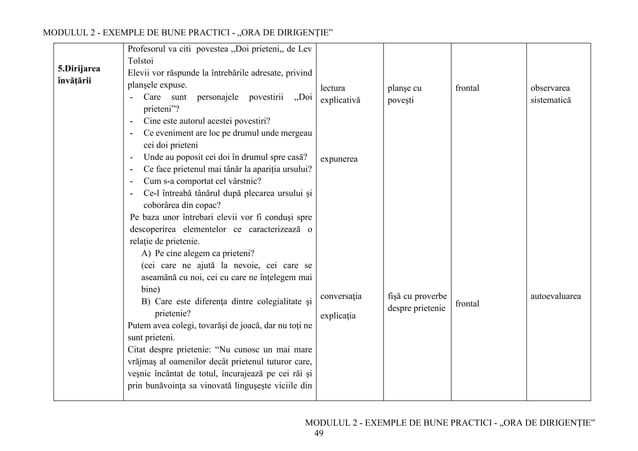 exercitii de dirigentie | PDF