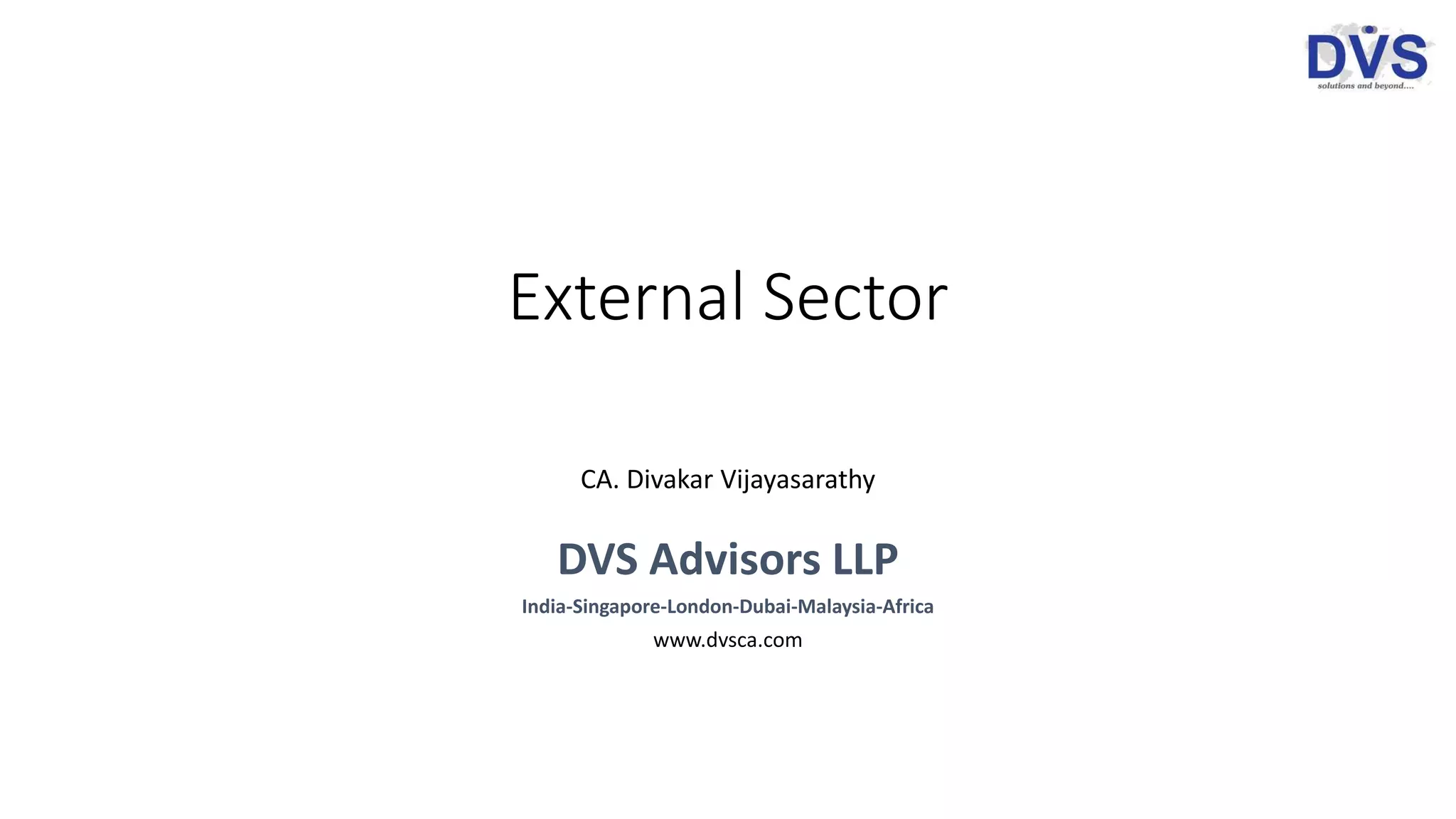 External Sector | PPTX