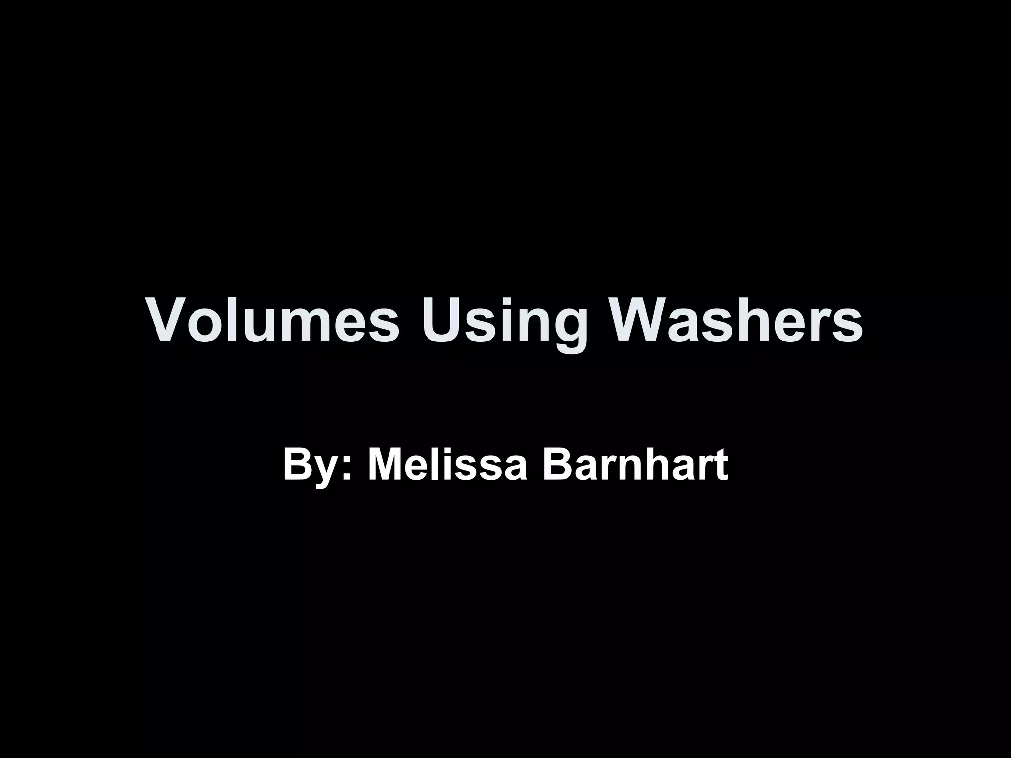 Volume washers | PPT