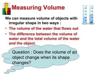 Cycles of Matter : How do we measure volume? | PPT