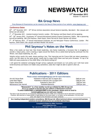 IBA Newswatch Volume 11 - Issue 43 | PDF