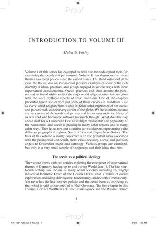 Introduction to Volume III | PDF