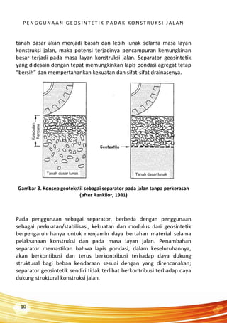 penggunaan geosintetik untuk konstruksi jalan | PDF