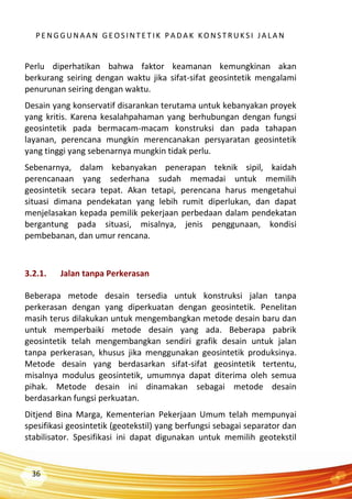 penggunaan geosintetik untuk konstruksi jalan | PDF