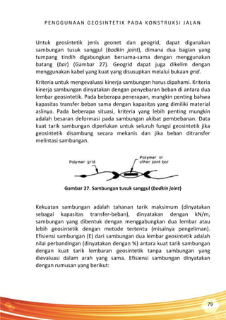 penggunaan geosintetik untuk konstruksi jalan | PDF
