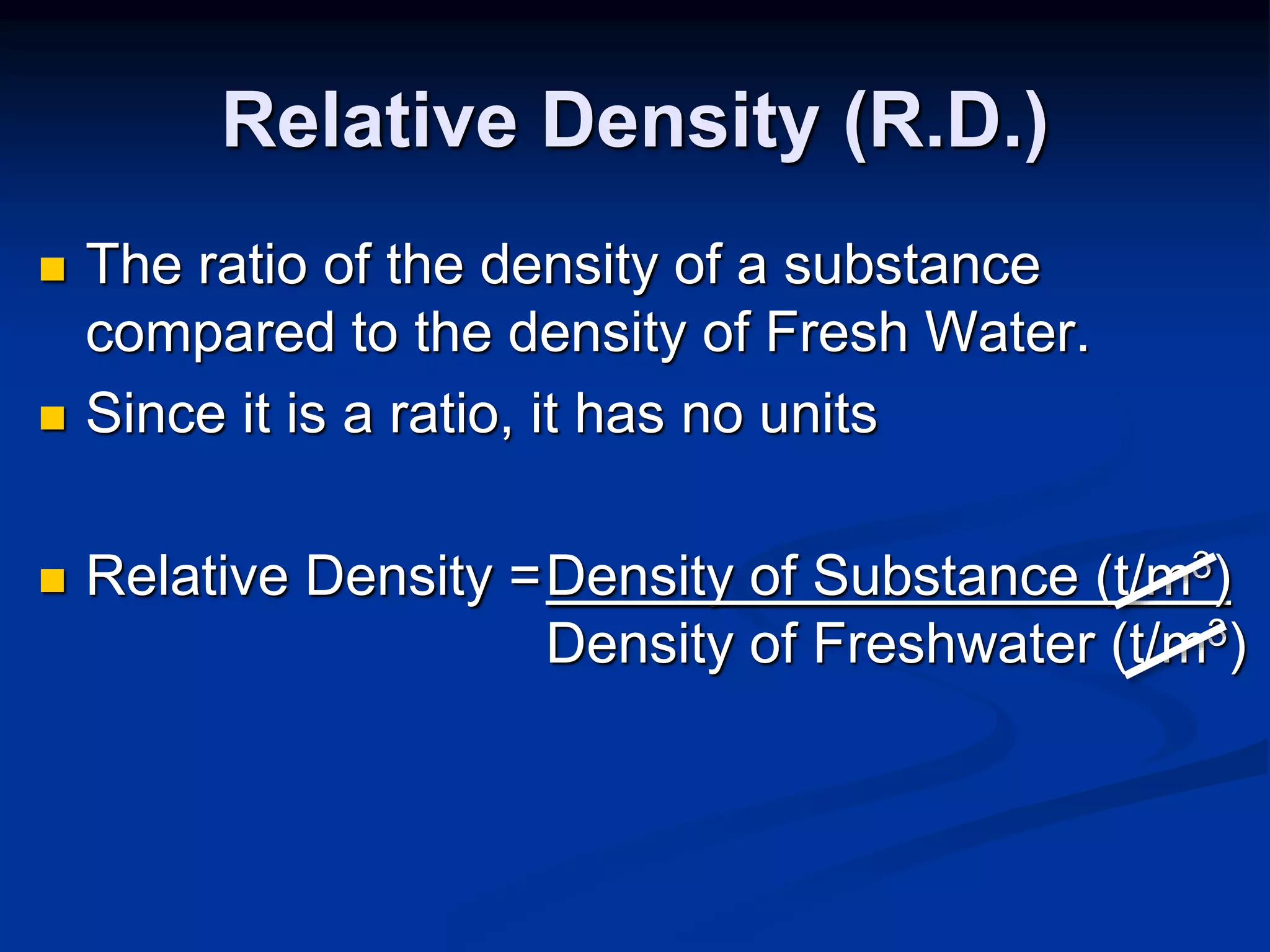 ship stability, density of water | PPT