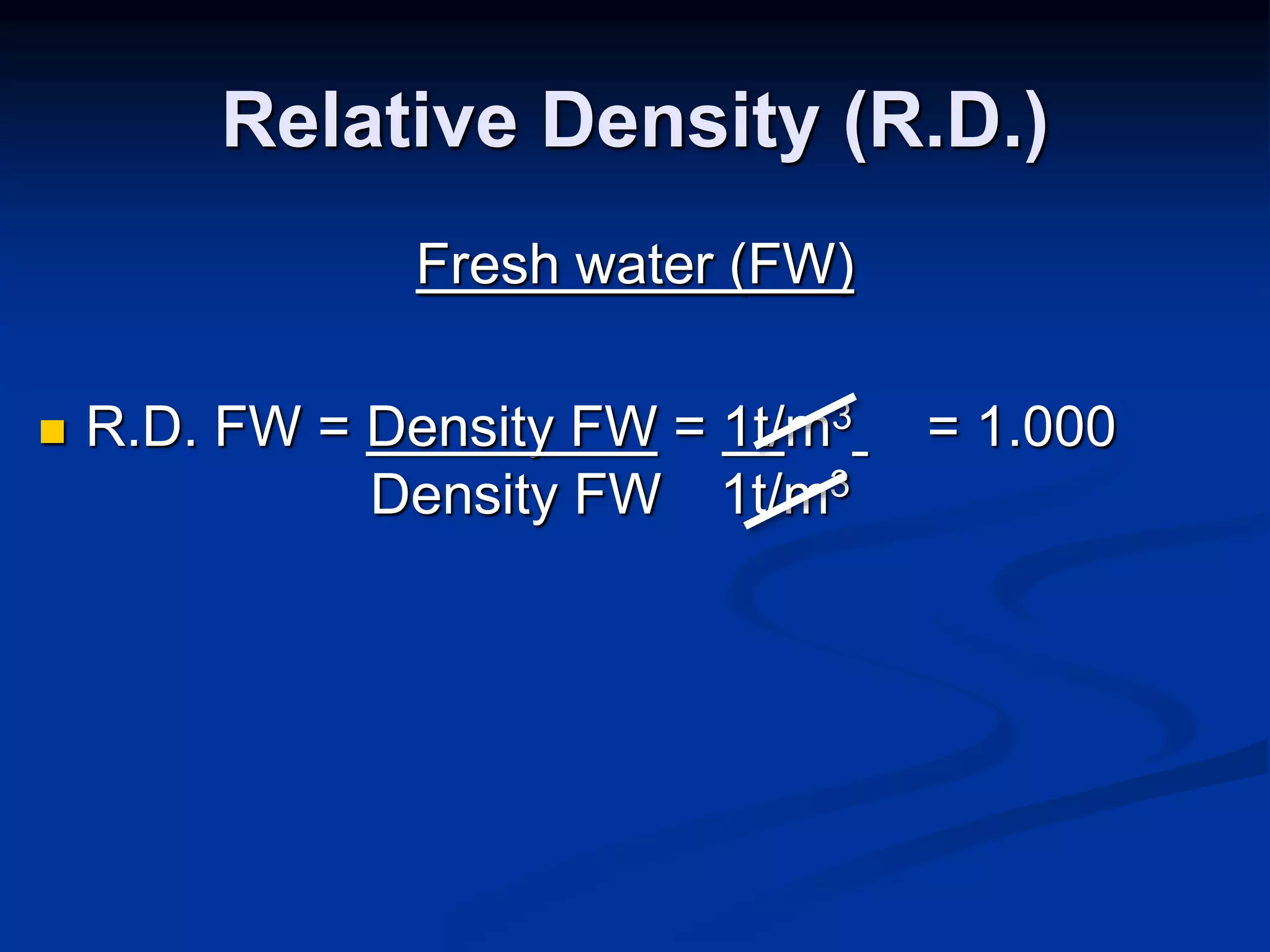 ship stability, density of water | PPT