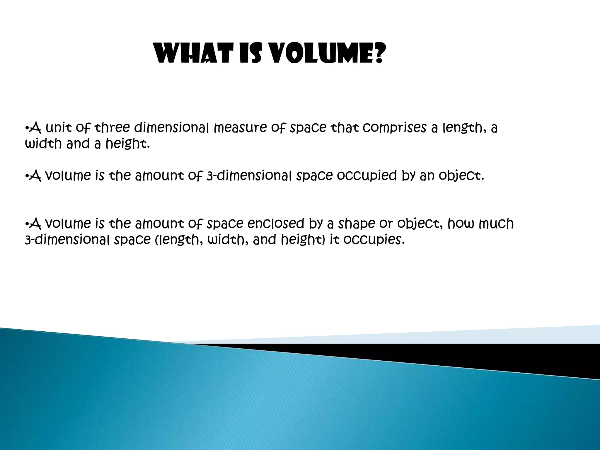 Volume and capacity | PPTX