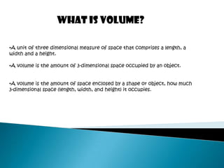 Volume and capacity | PPTX