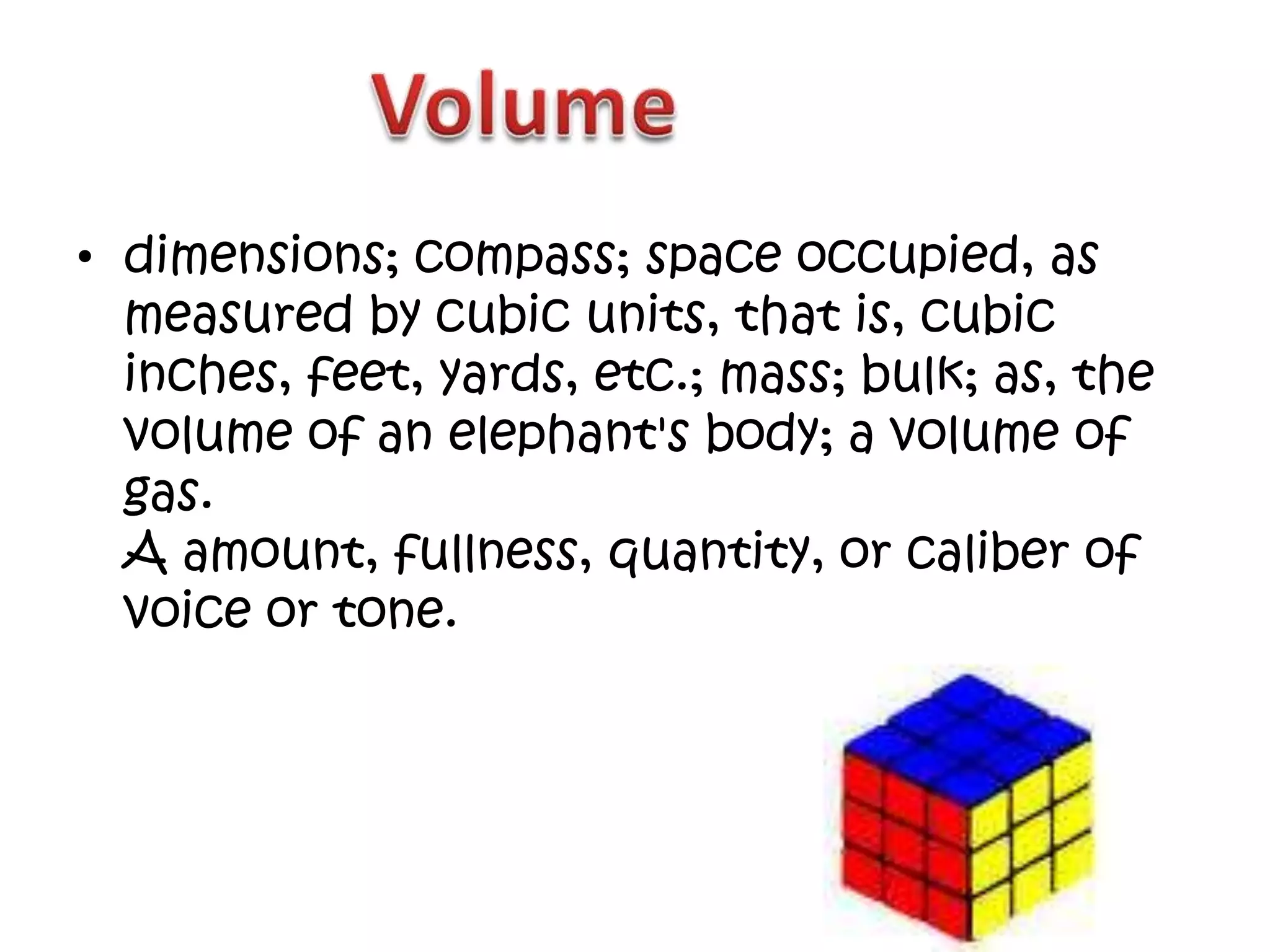 Volume and capacity | PPTX